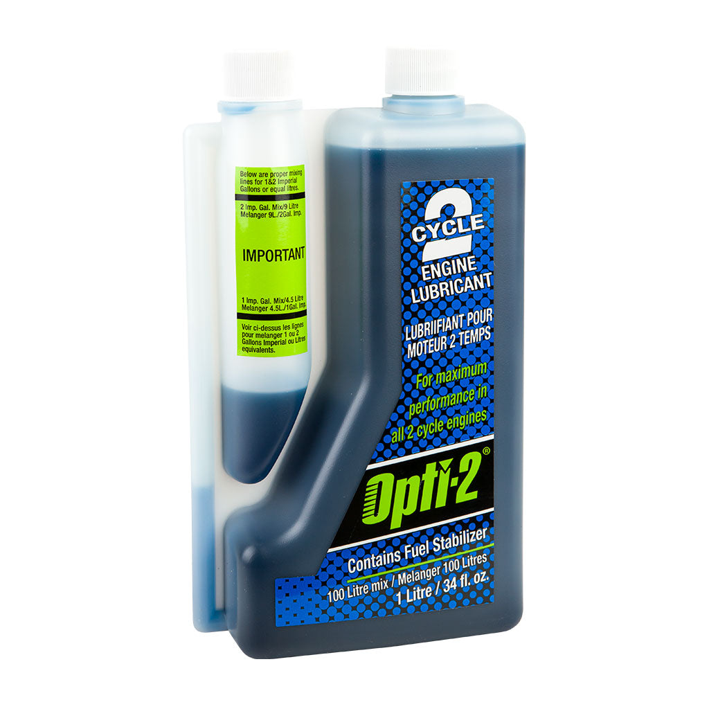 OPTI-2 TWO STROKE OIL 100L MIX EZY MEASURE 1 X 1L BOTTLES | Mowermerch ...